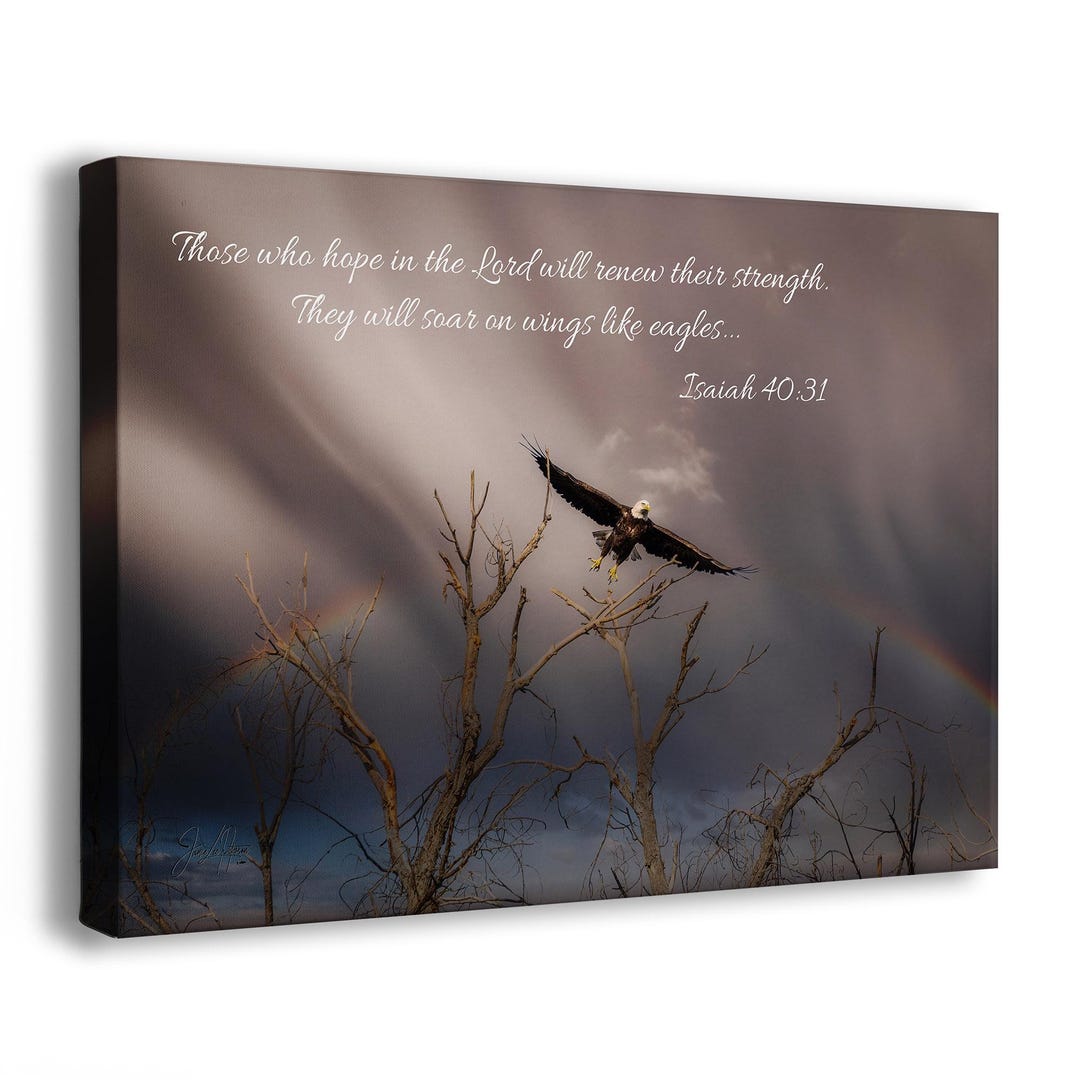 Isaiah 40:31 Scripture on Soaring Eagle Photo Wall Art – Spiritual Home ...