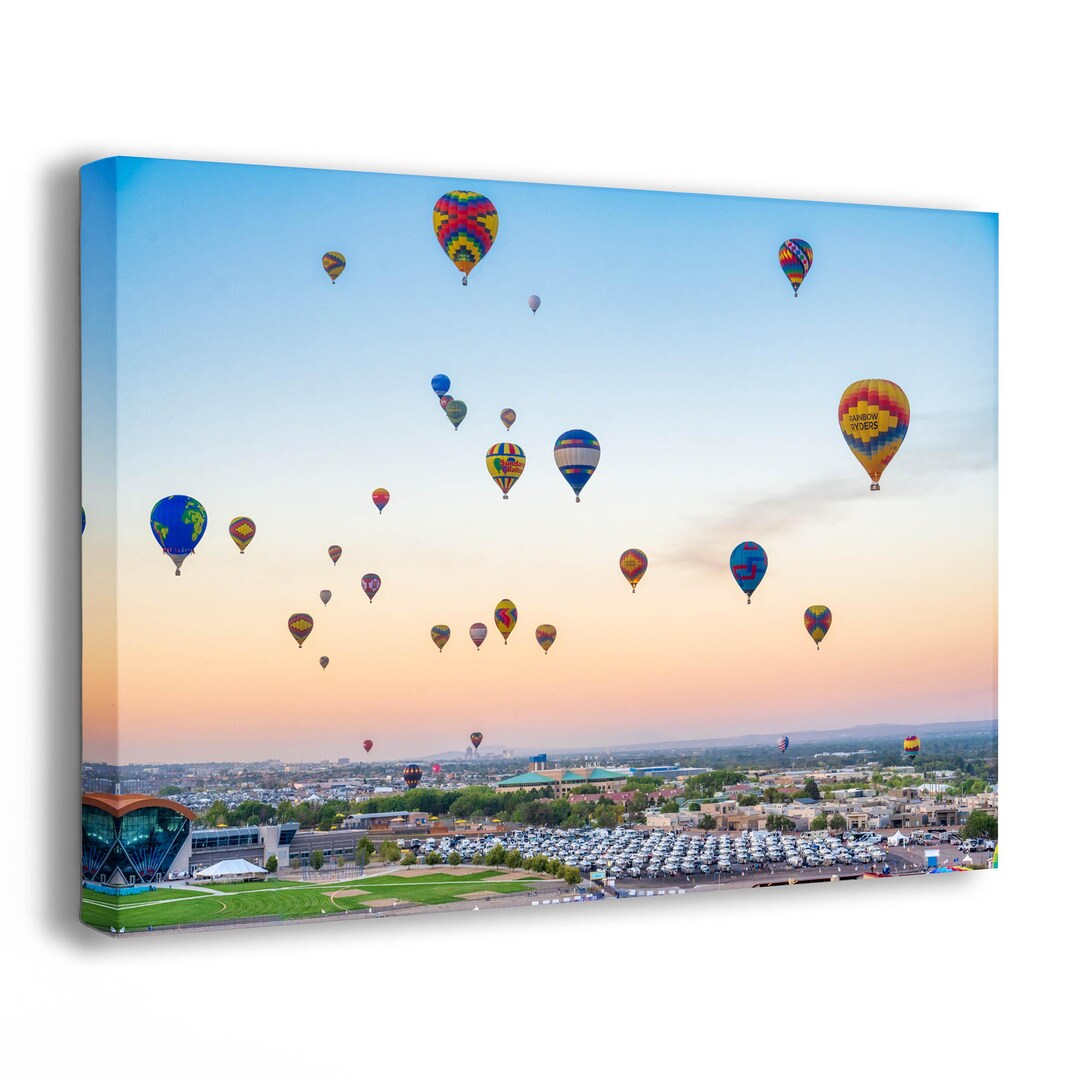 Hot Air Balloon Airstream Rally Aerial Photography From the Albuquerque ...