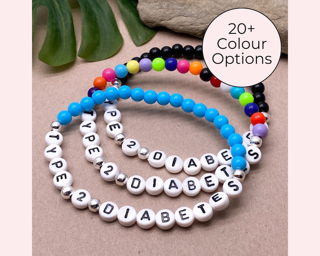 TYPE 2 DIABETES Bracelet, Medical Alert Bracelet, Diabetes Bracelet ...