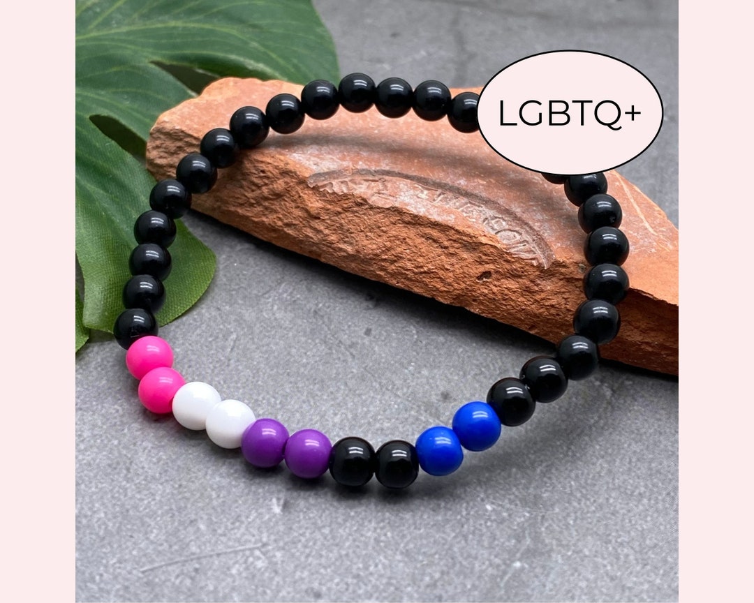 Genderfluid Bracelet, Genderfluid Flag Colours Bead Bracelet, Beaded ...