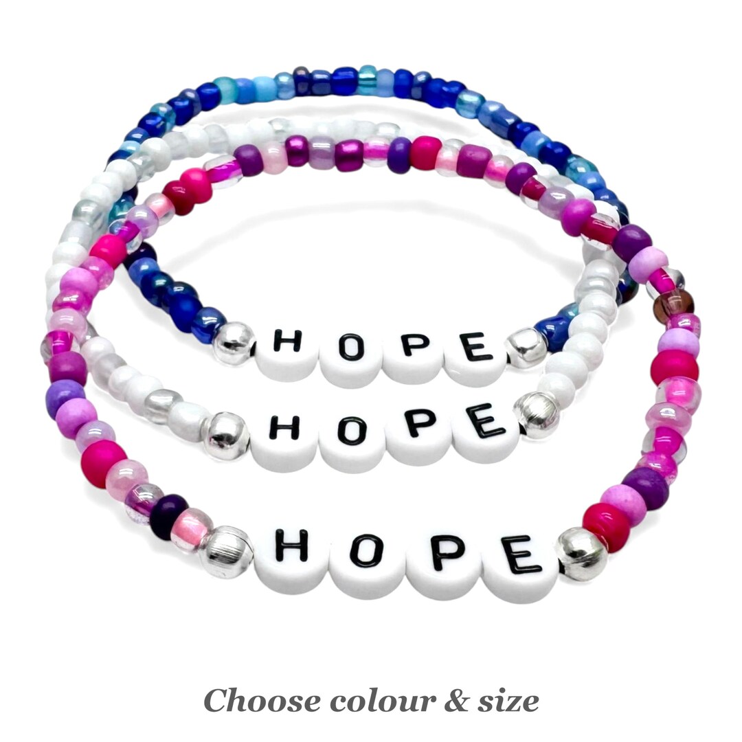 HOPE Bracelet, Inspirational Bracelet for Women, Letter Bead Jewellery ...