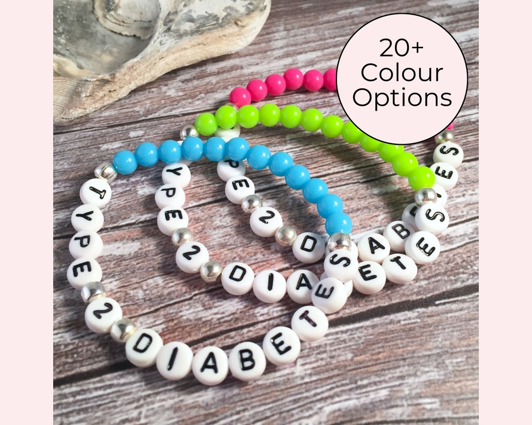 TYPE 2 DIABETES Bracelet Medical Alert Bracelet Diabetes - Etsy