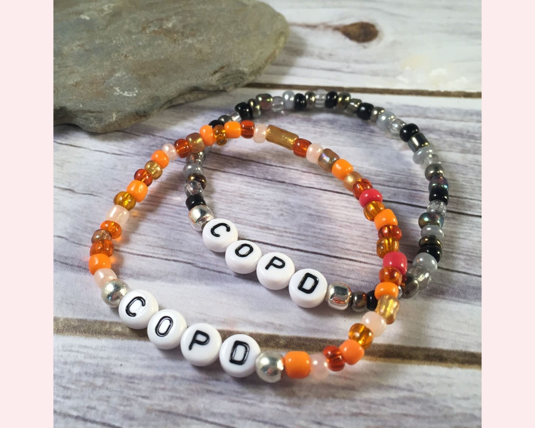 COPD Bracelet Medical Alert ID Letter Bead COPD Jewellery - Etsy