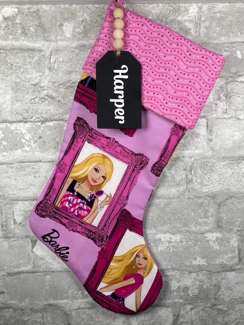 Barbie Picture Frames-handmade Stocking- Includes Personalized Tag - Etsy