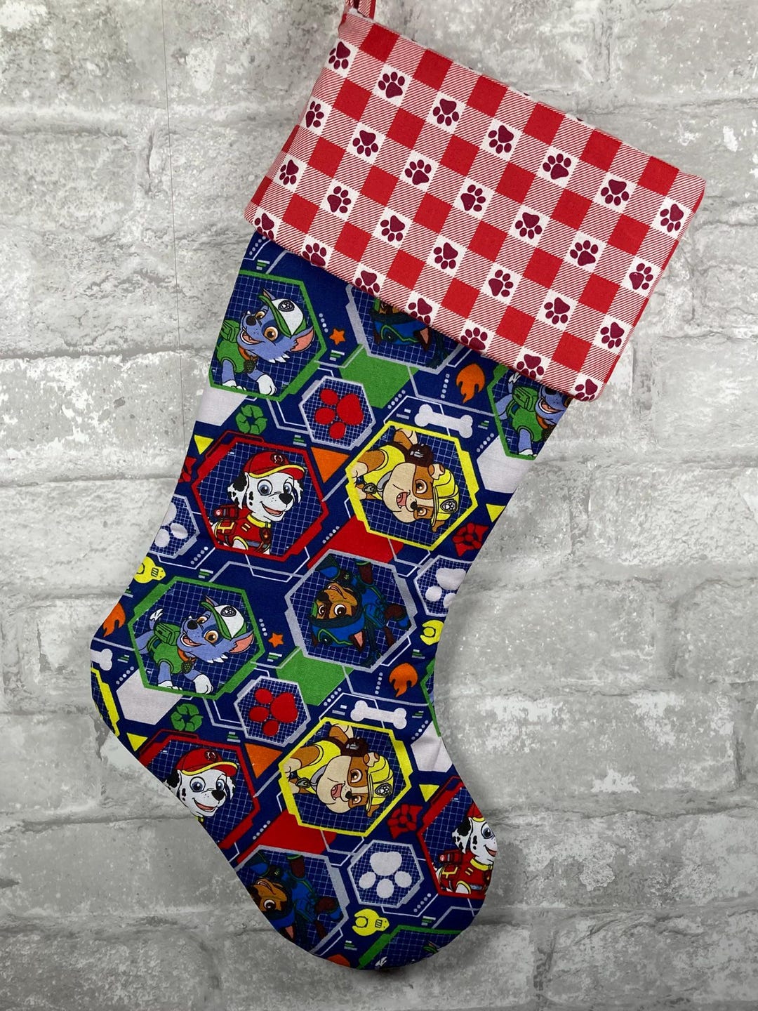 Favorite Character-paw PATROL Stocking-handmade Christmas Stocking ...