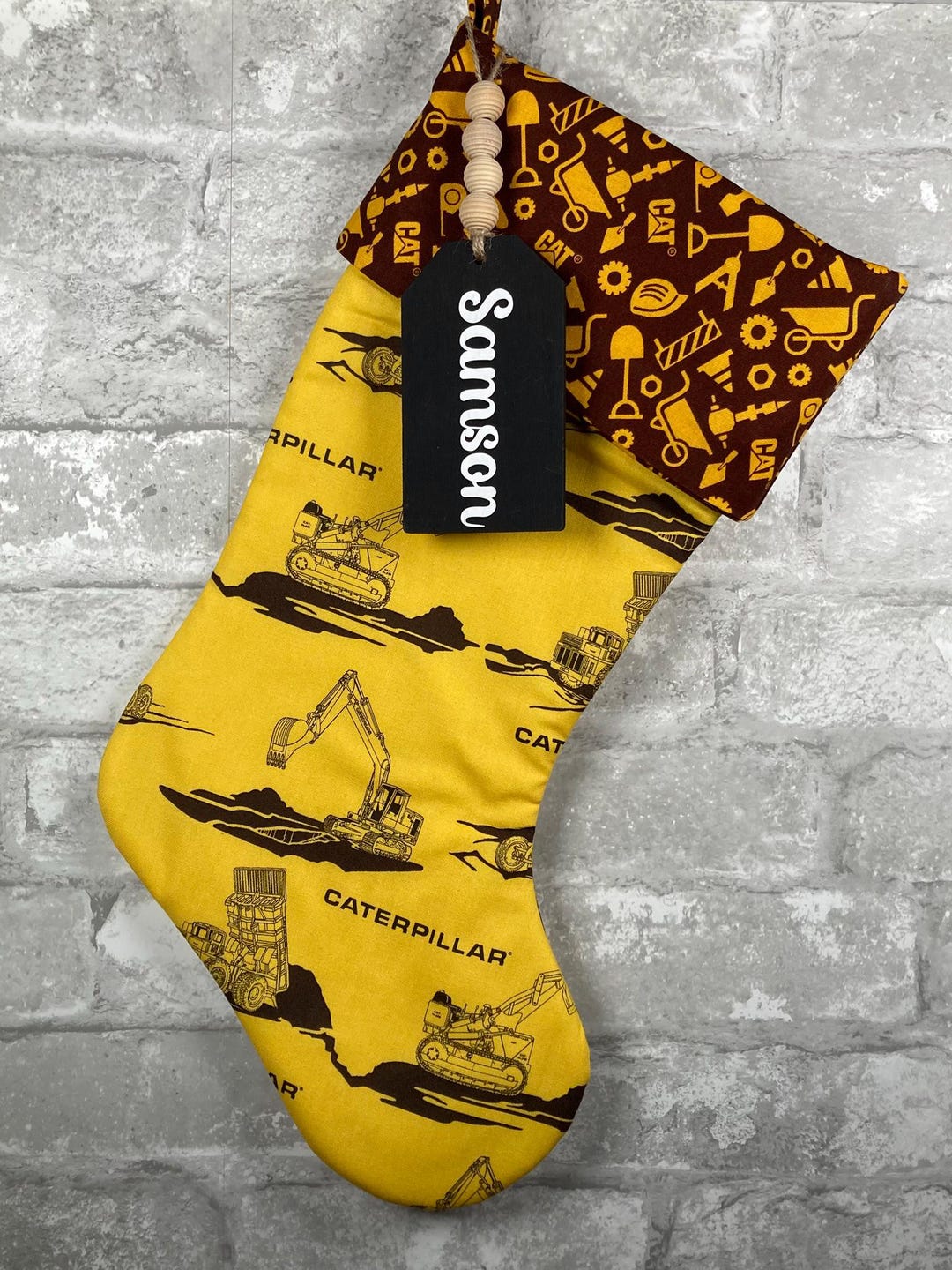 Excavator Equipment Christmas Stocking-handmade Includes Personalized ...