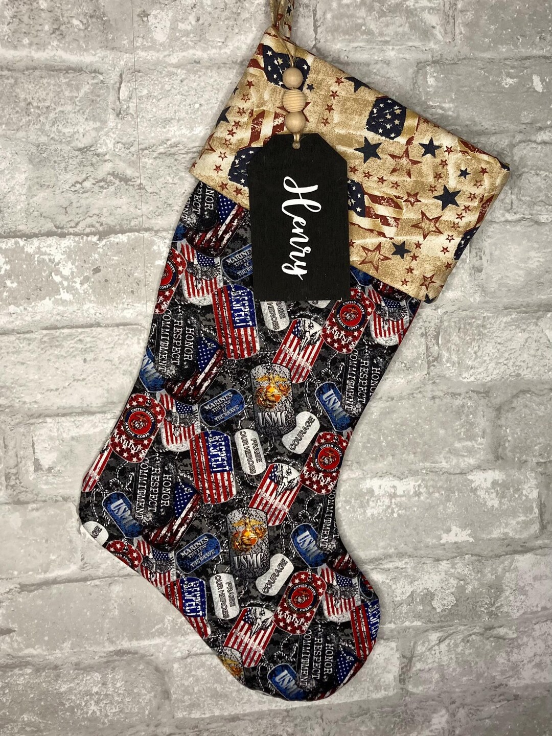 US Military-usmc-us Marine Corp-handmade Christmas Stockings Includes ...