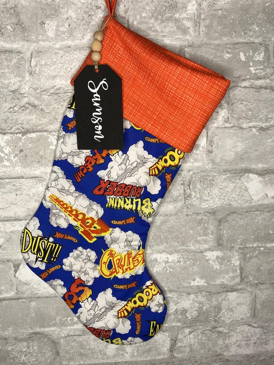 Favorite Character-hot WHEELS Stocking-handmade Christmas Stocking ...