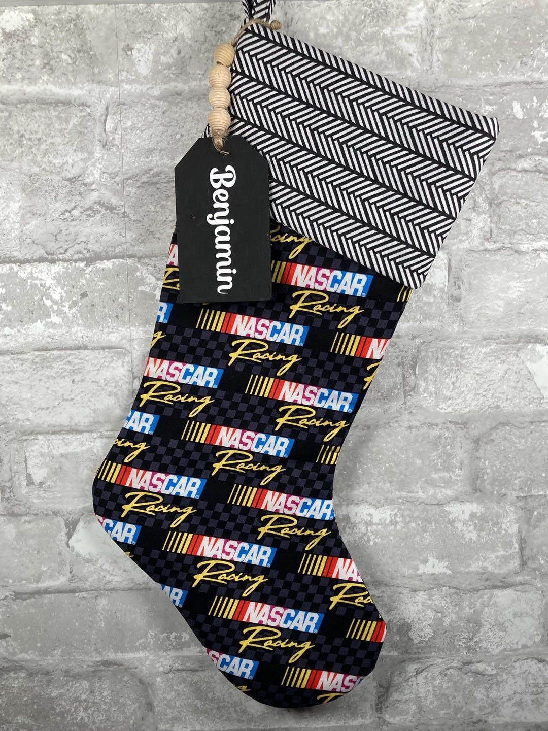 NASCAR Race Car THEMED Stocking-handmade Includes Personalized Tag - Etsy