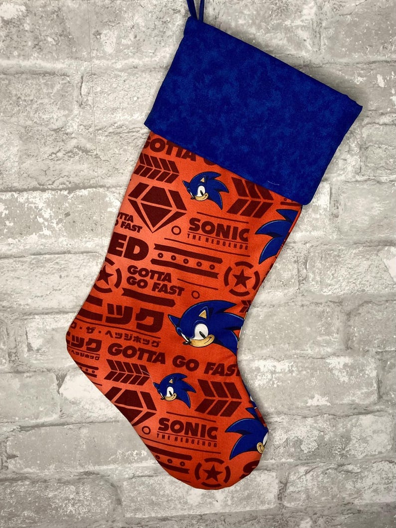 Favorite Super Heroes-sonic the Hedgehog-handmade Christmas Stocking ...