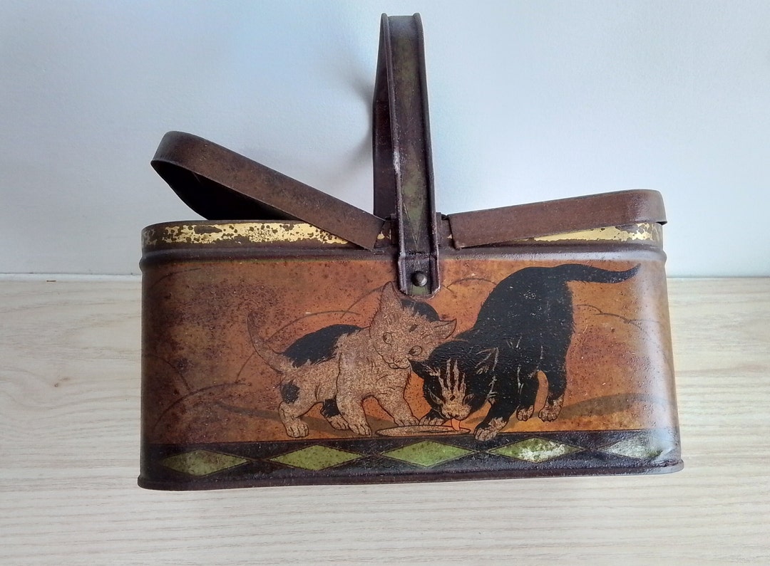 Antique Metal Portable Lunch-box - Etsy