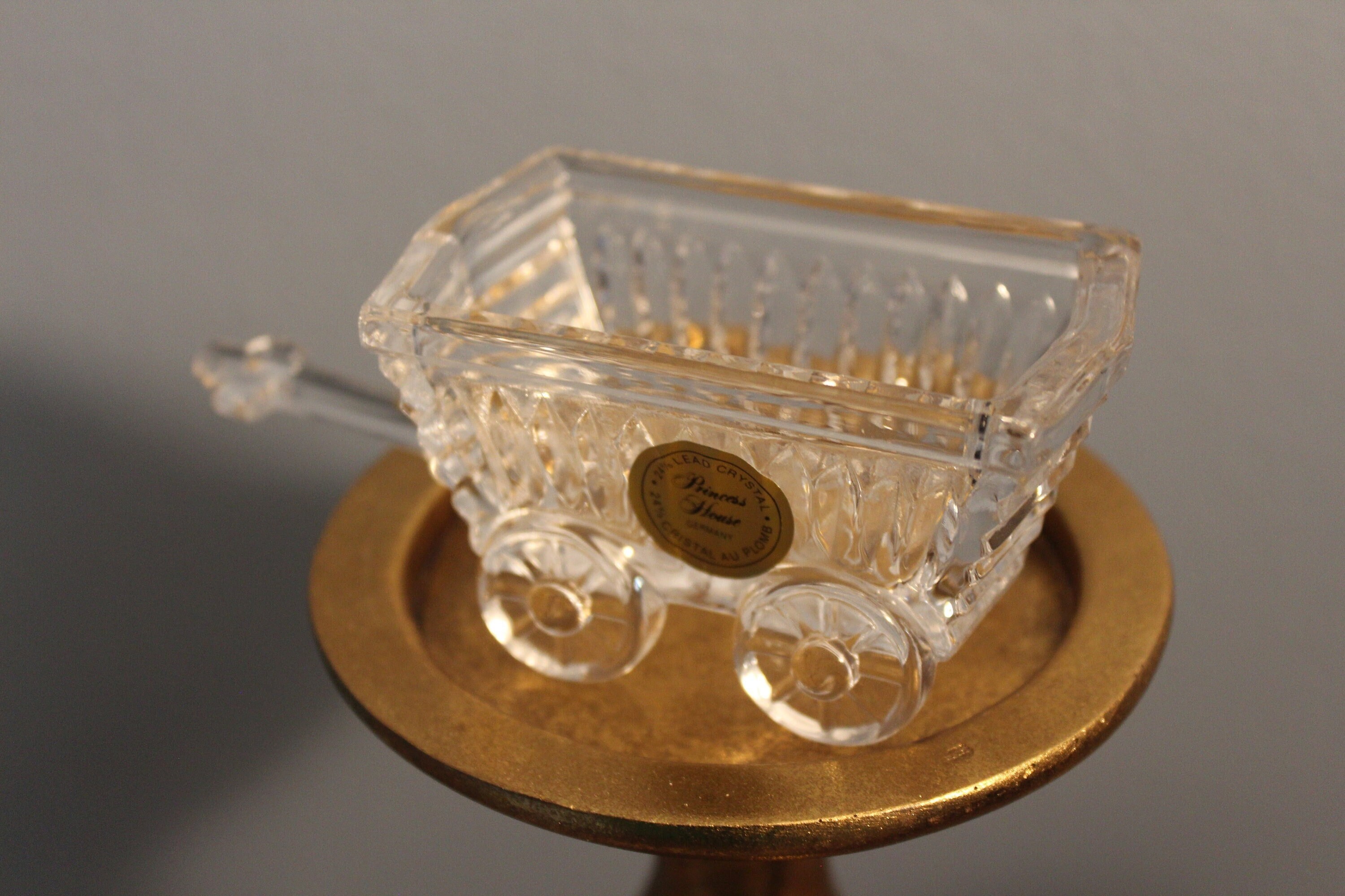 Vintage Princess House Germany Crystal Wheel Barrel Figurine - Etsy