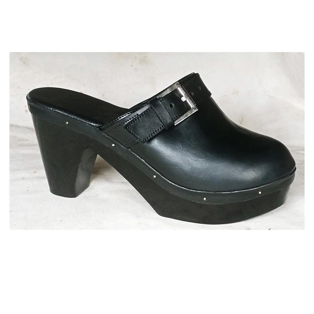 Nykyta: Wooden Sole Closed Toes Clogs/ Swedish Träskor/ Mules Slip-on ...