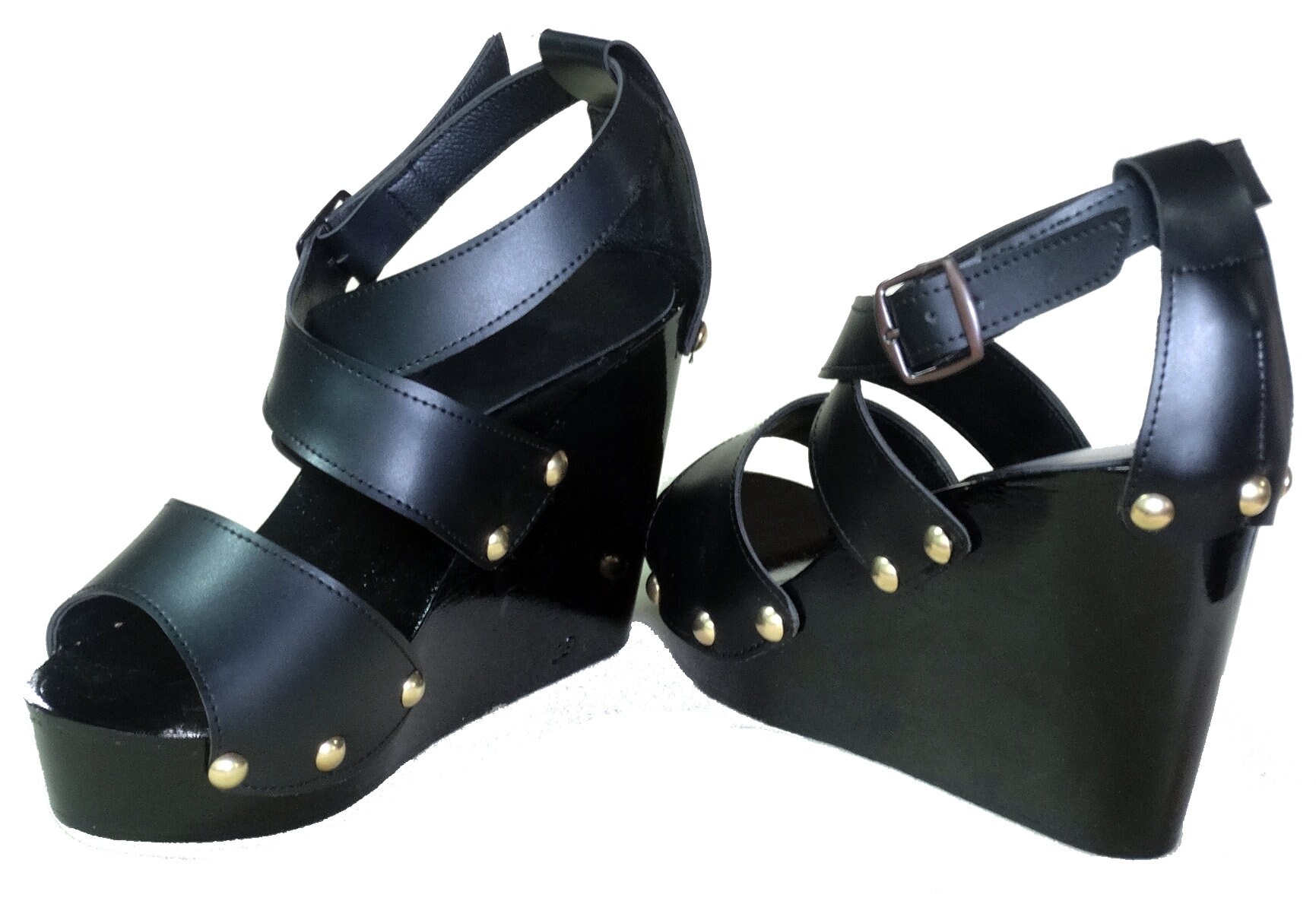 No.24: Wedge Wooden Platform Heel / Customize and Personalise - Etsy