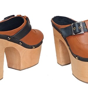 Z1972 : Vintage-inspired Shoes 1970s /retro Wooden Clog / Sabot Bois ...