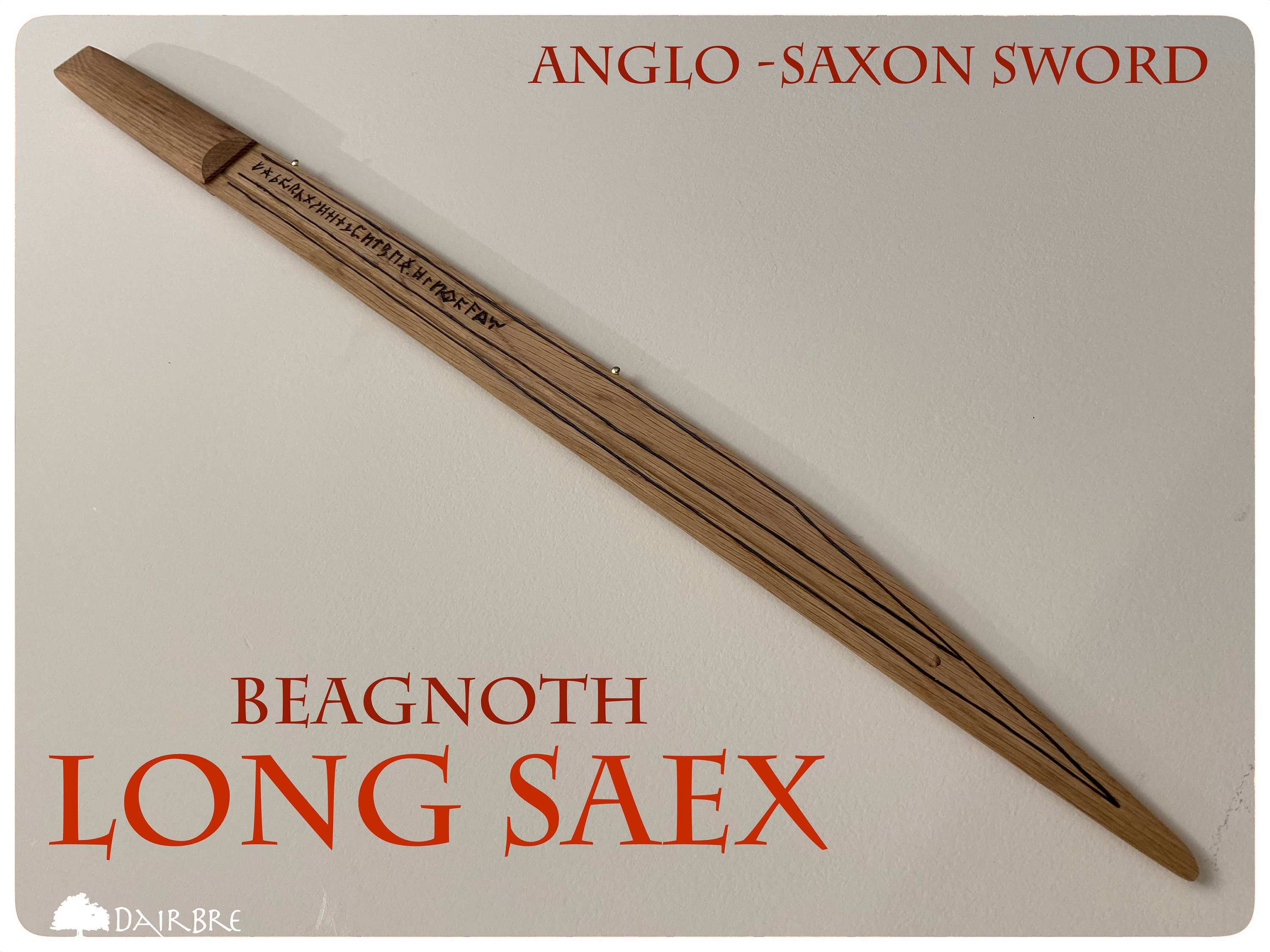 Wooden Anglo-saxon Sword Beagnoth Long Saex Historic Recreation - Etsy