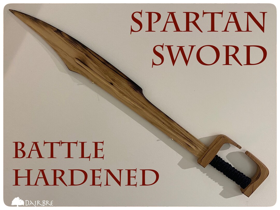 Movie Prop Spartan Sword From 300 Battle Hardened Wooden - Etsy