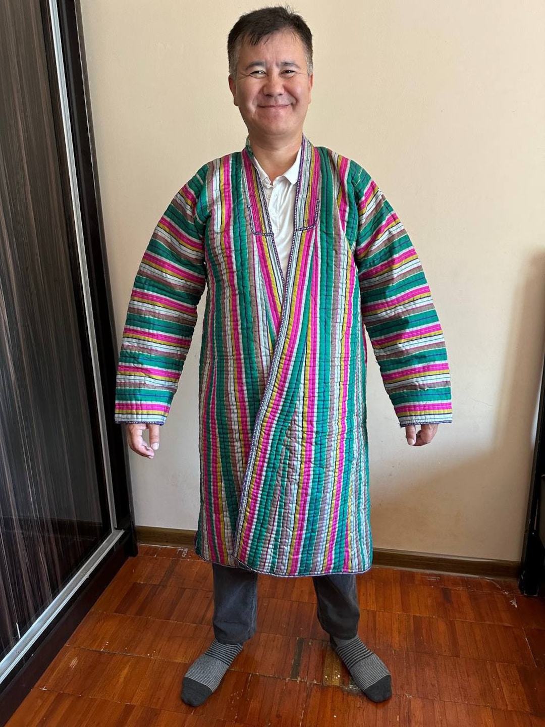 Uzbek Vintage Ikat Chapan,traditional Beqasam Handwoven Chapan,hand ...