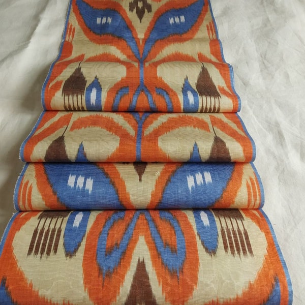 Orange Ikat Fabric - Etsy