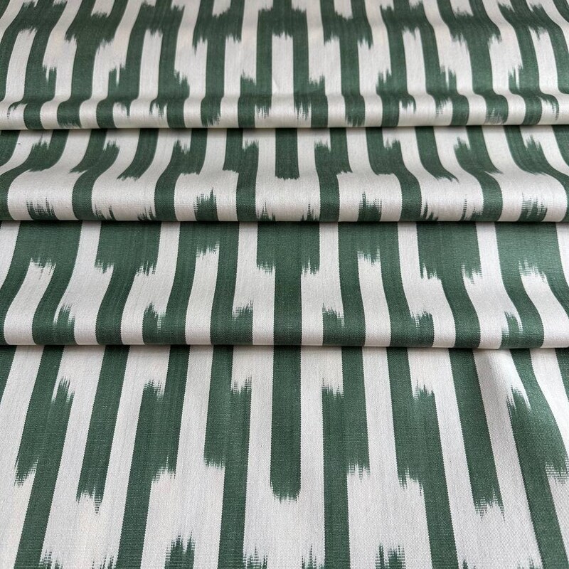 Green Ikat Fabric - Etsy