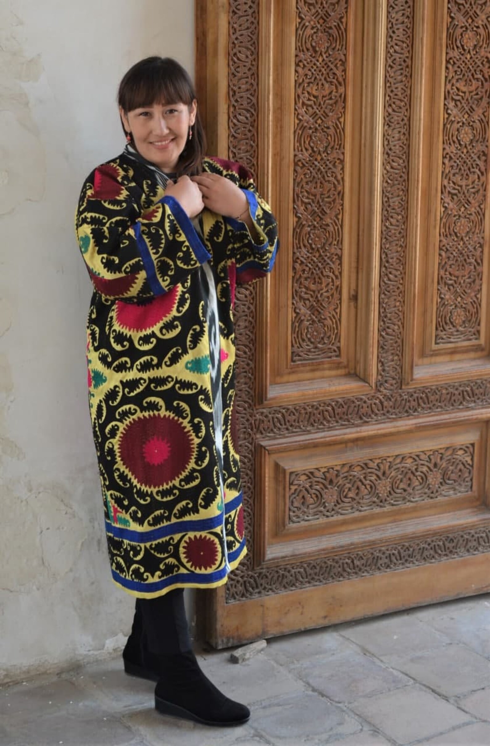 Uzbekistan Samarqand Old Hand Embroidery Vintage Yallow Silk - Etsy