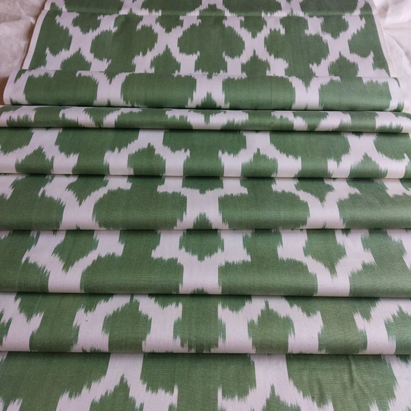 Green Ikat Fabric - Etsy