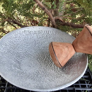 West African Traditional Hand-made Grinding Bowl With a Wooden Grinder ...