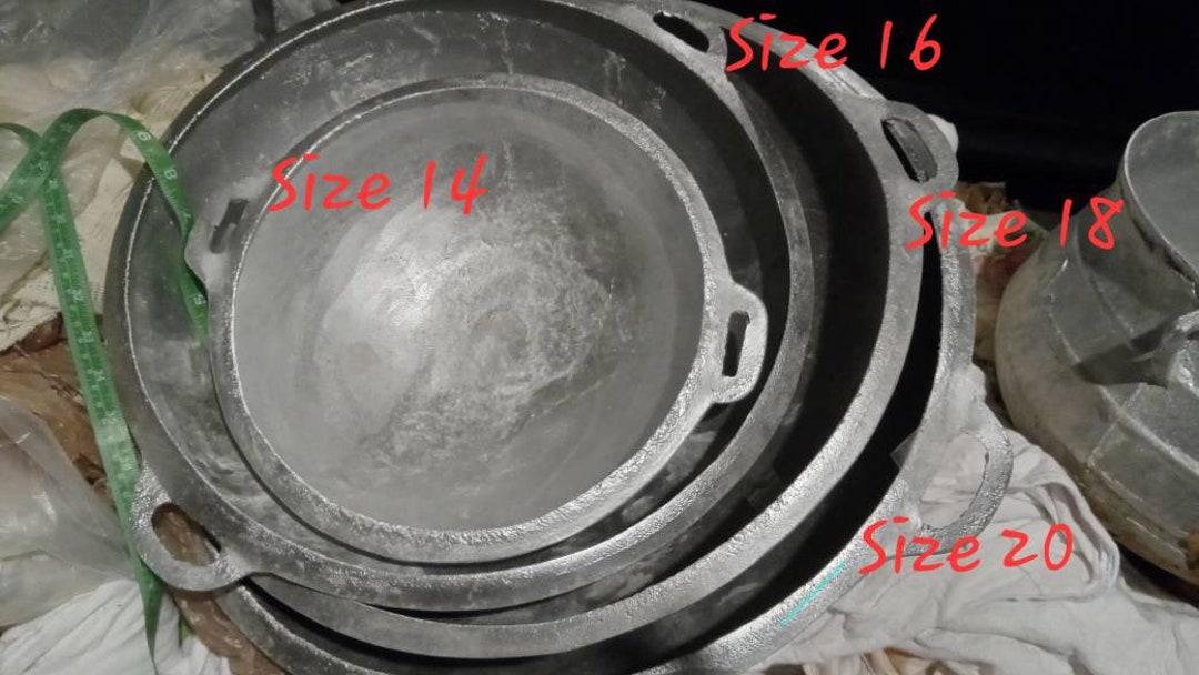 West African Traditional Hand-made Cast Frying Pan Sizes 14,16 18 and ...