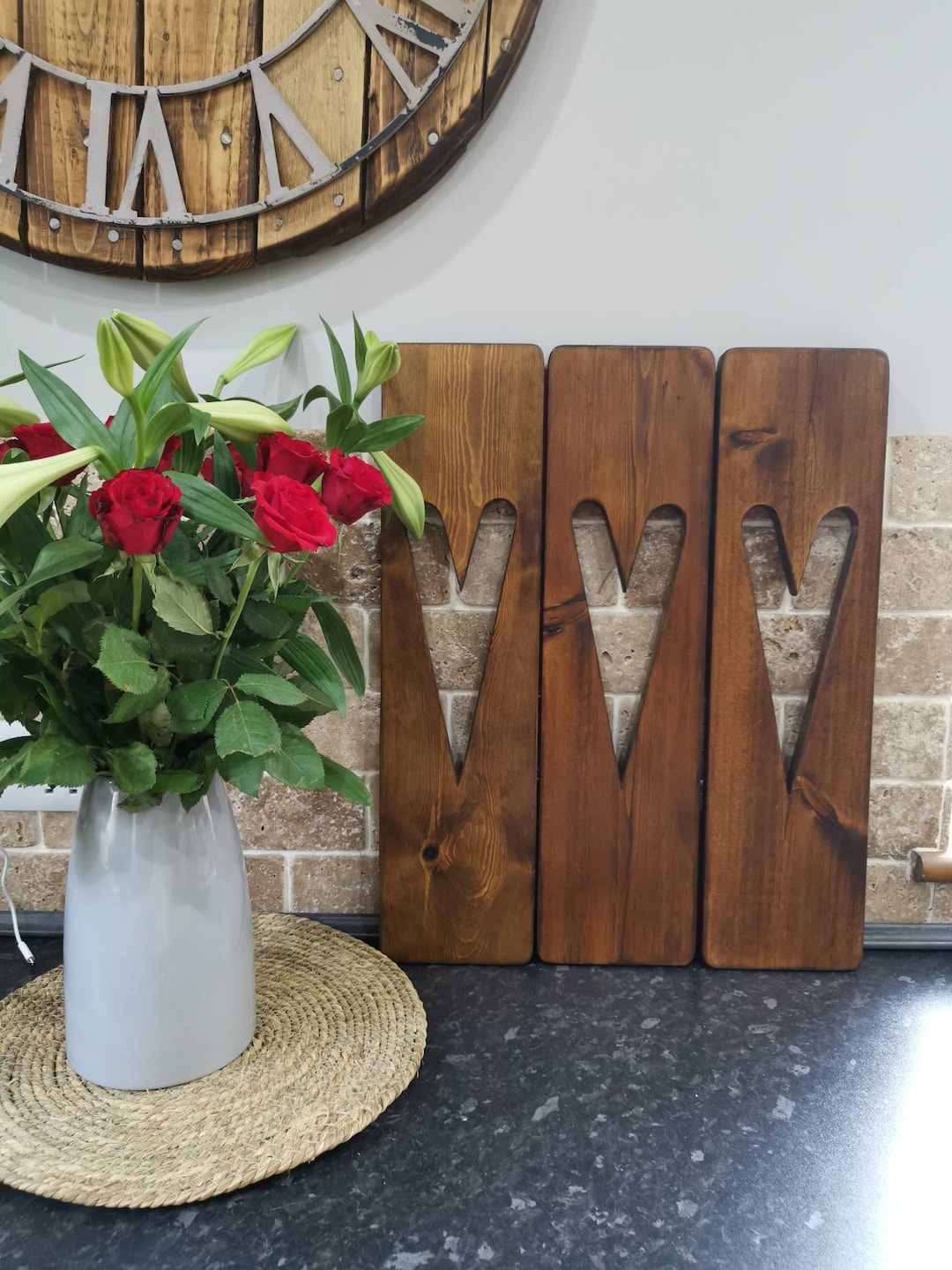 Wall Art Heart Decorative Wall Panel Heart Wall Hanging - Etsy