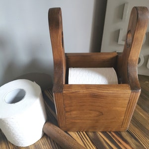 Toilet Roll Holder, Quirky Loo Roll, Wooden Rack, Bathroom Accessories ...