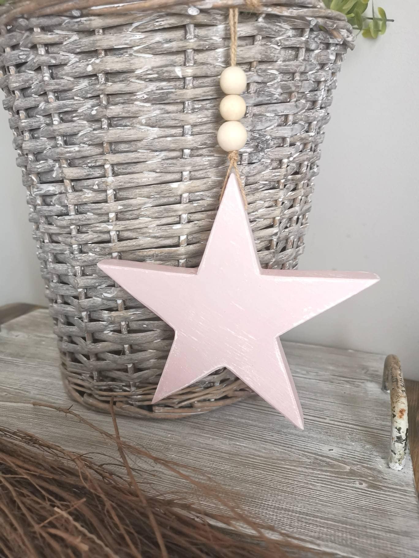 Wooden Hanging Star Rustic Home Decor Star Accessories Pink - Etsy UK