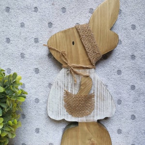 Wooden Rabbit Decoration, Pair of Rabbits, Home Decor, Neutral Interior ...