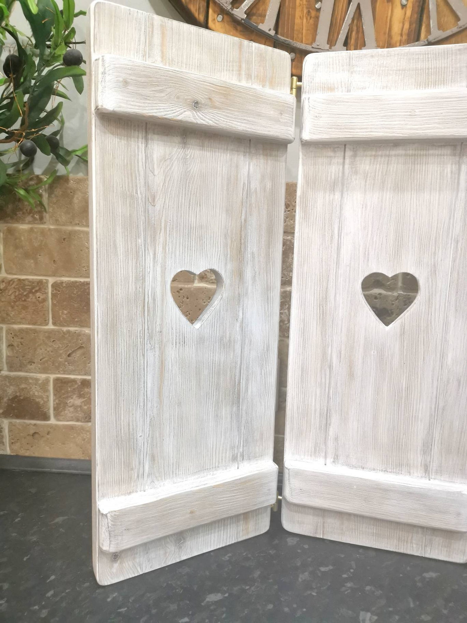 Joined Wooden Shutters, Shutter Panels, Rustic Home Decor, Star Decor ...