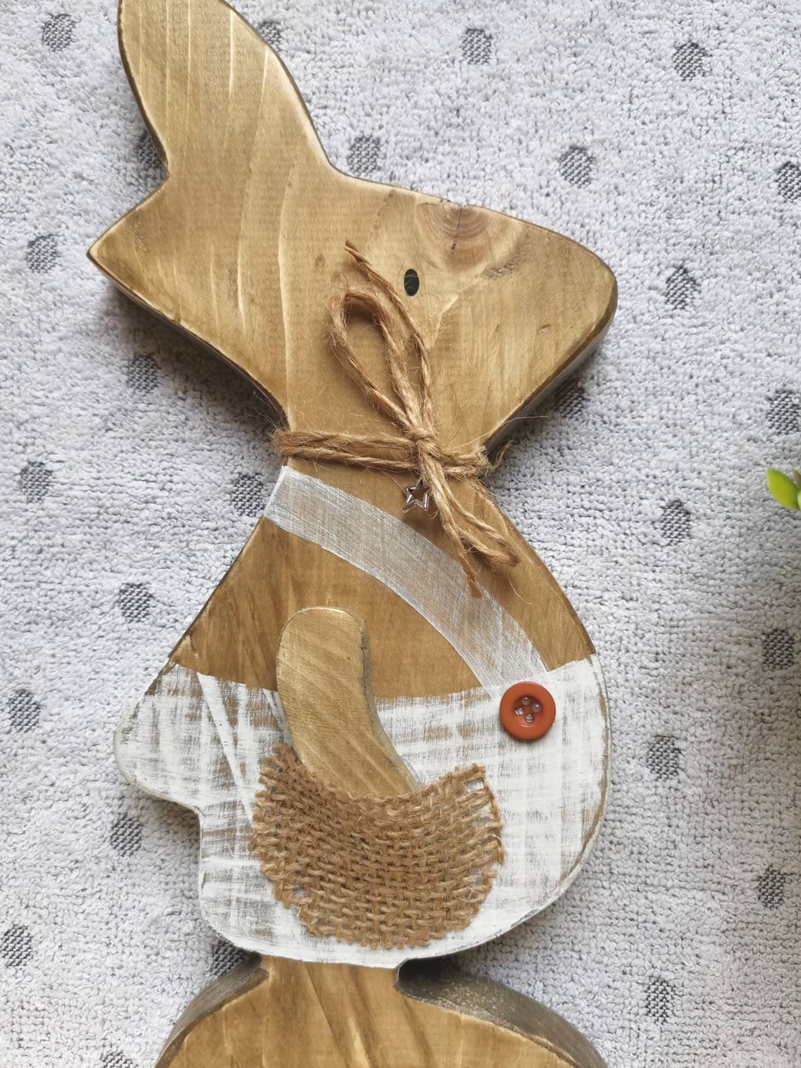 Wooden Rabbit Decoration Pair of Rabbits Home Decor Neutral - Etsy UK