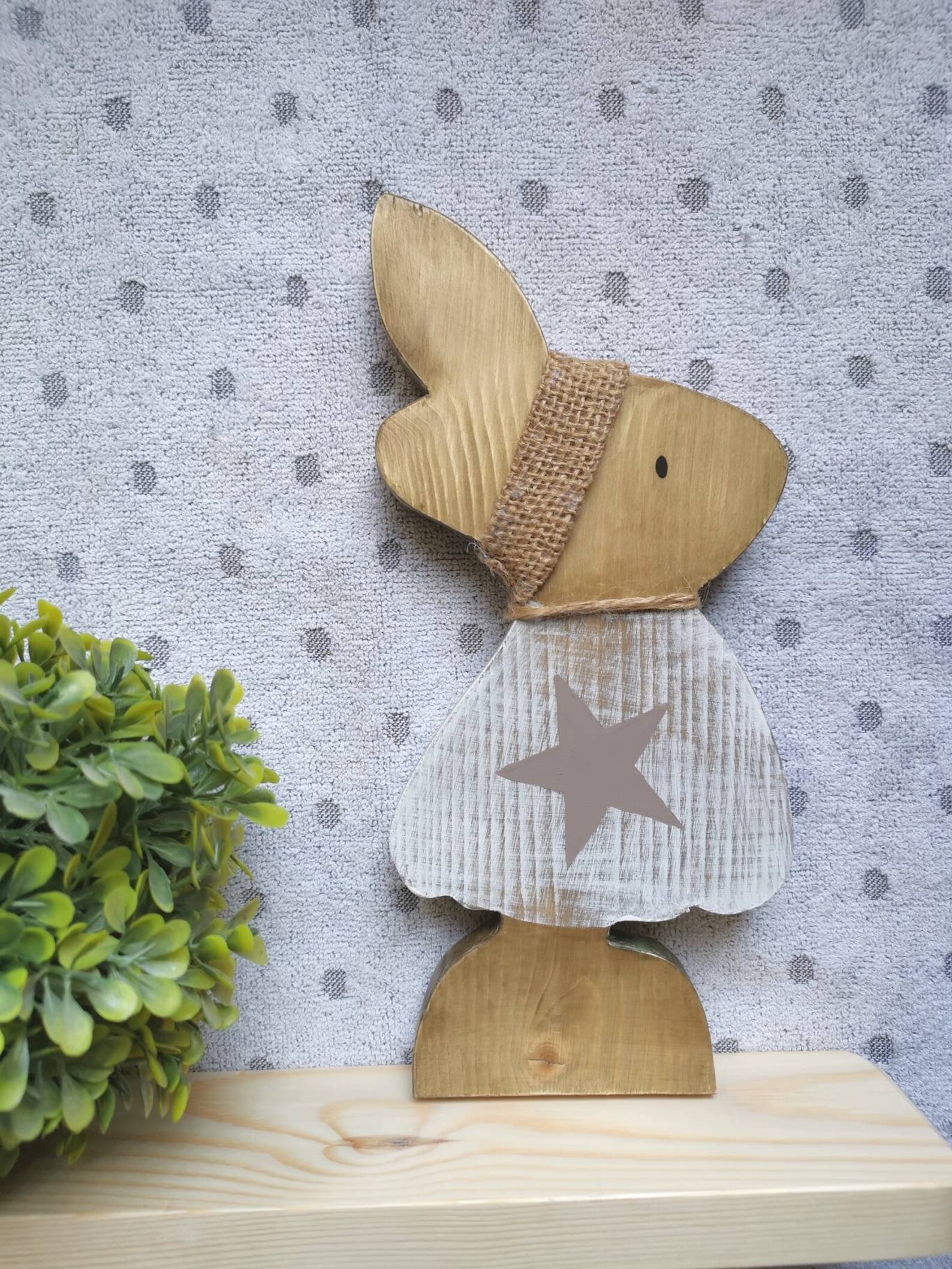 Wooden Rabbit Decoration Pair of Rabbits Home Decor Neutral - Etsy UK