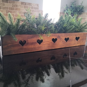 Wooden Table Centrepiece, Heart Crate, Home Accessories, Table Display ...