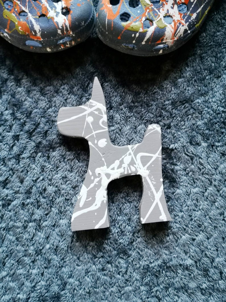 Wooden Dog, Paint Splats Wooden Dog, Home Decor, Interior Gifts, Boys ...