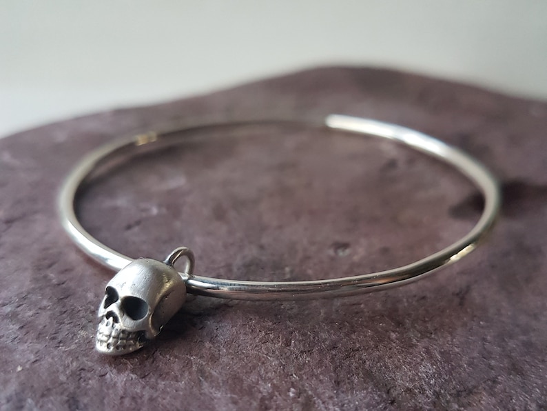 Mini solid silver skull ring Alternative Jewellery Small | Etsy