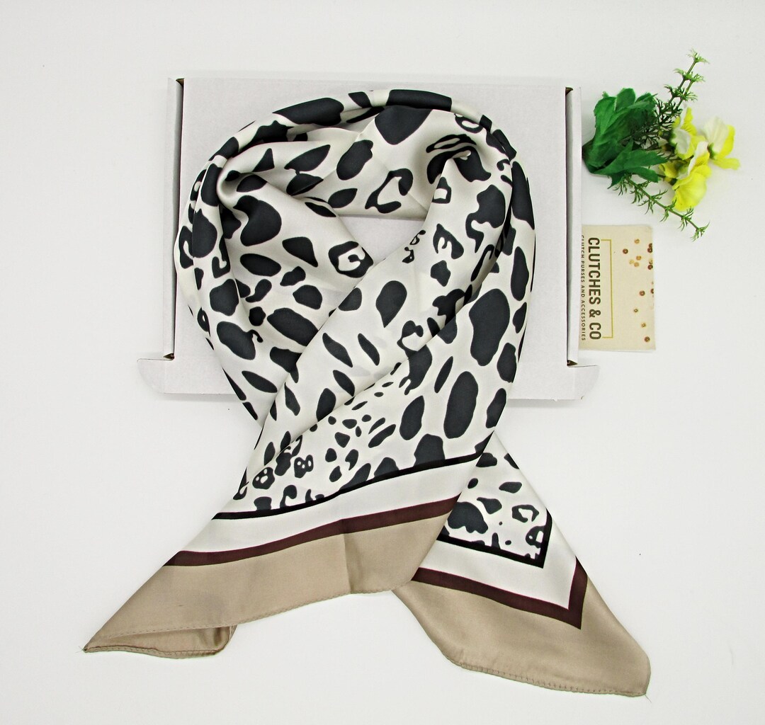 Ladies Neck Scarf, Animal Print Scarf, Hair Scarf, 70 X 70 Cm Scarf ...