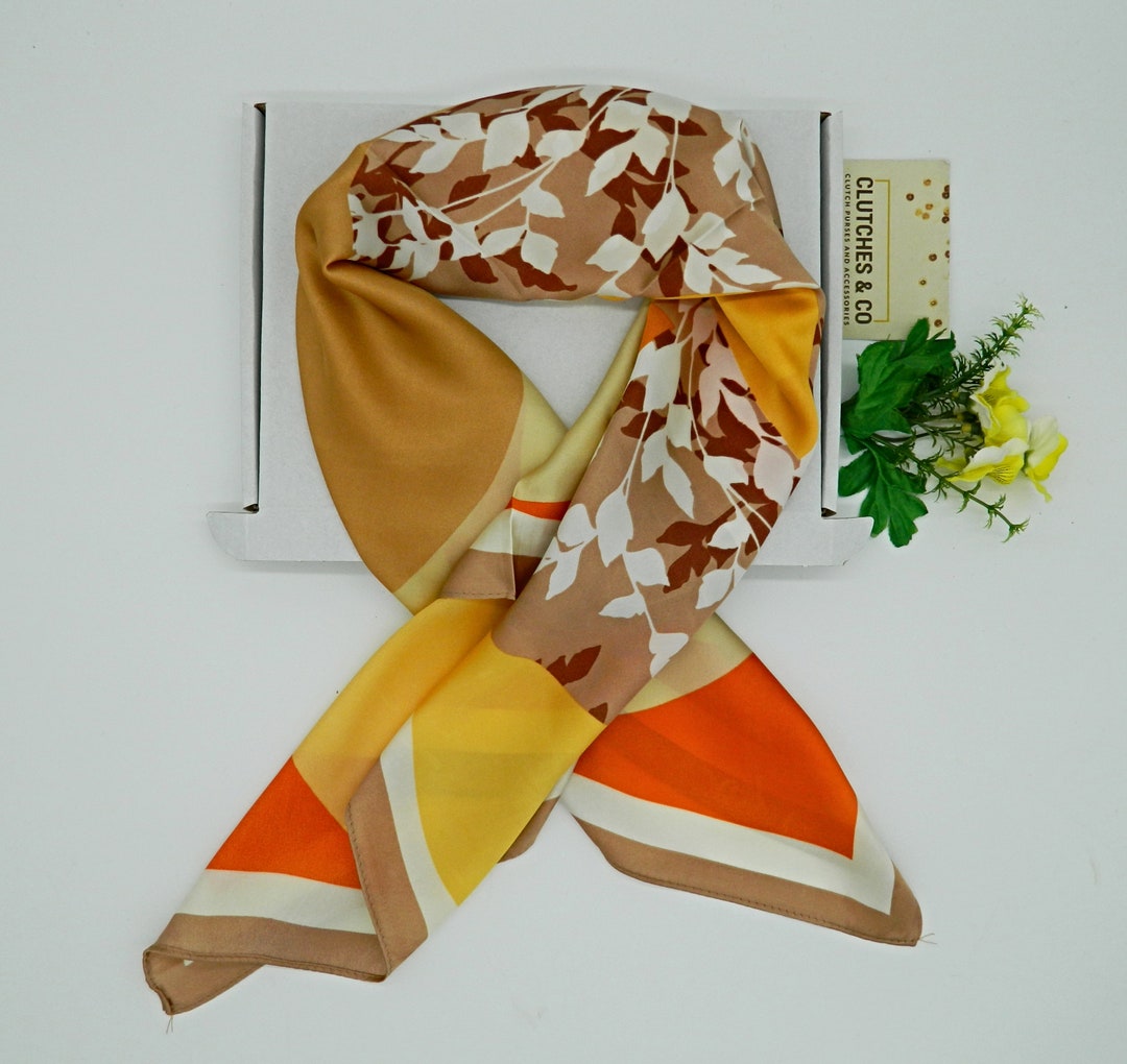 Neck Scarves, Colourful Neck Scarf, Hair Scarf, 70 X 70 Cm Scarf, Silky ...