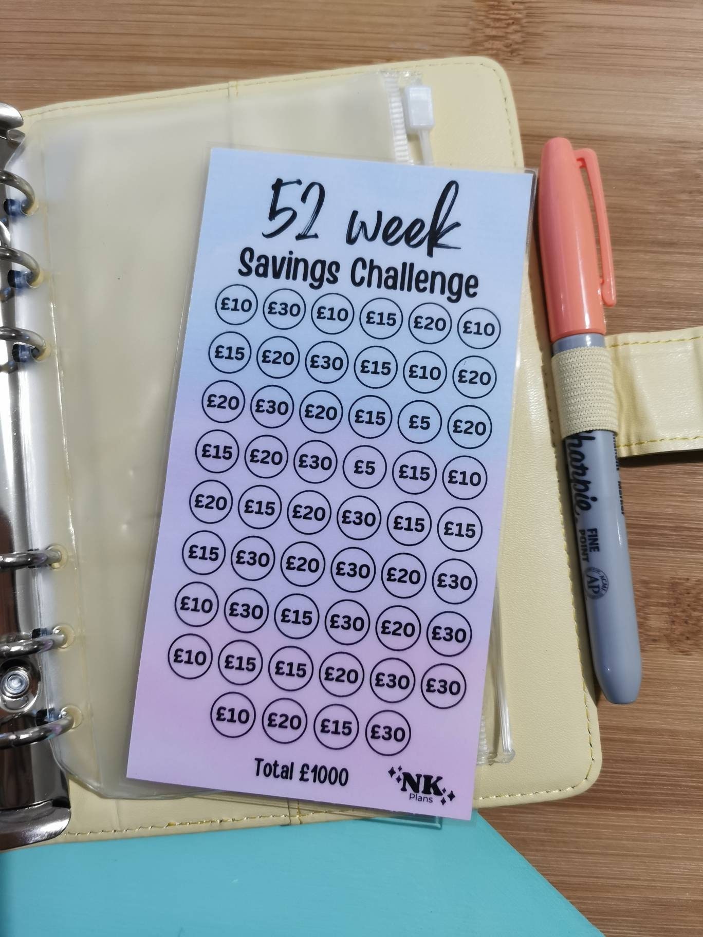52 Week Savings Tracker. Savings Tracker A6 Savings Tracker. - Etsy UK