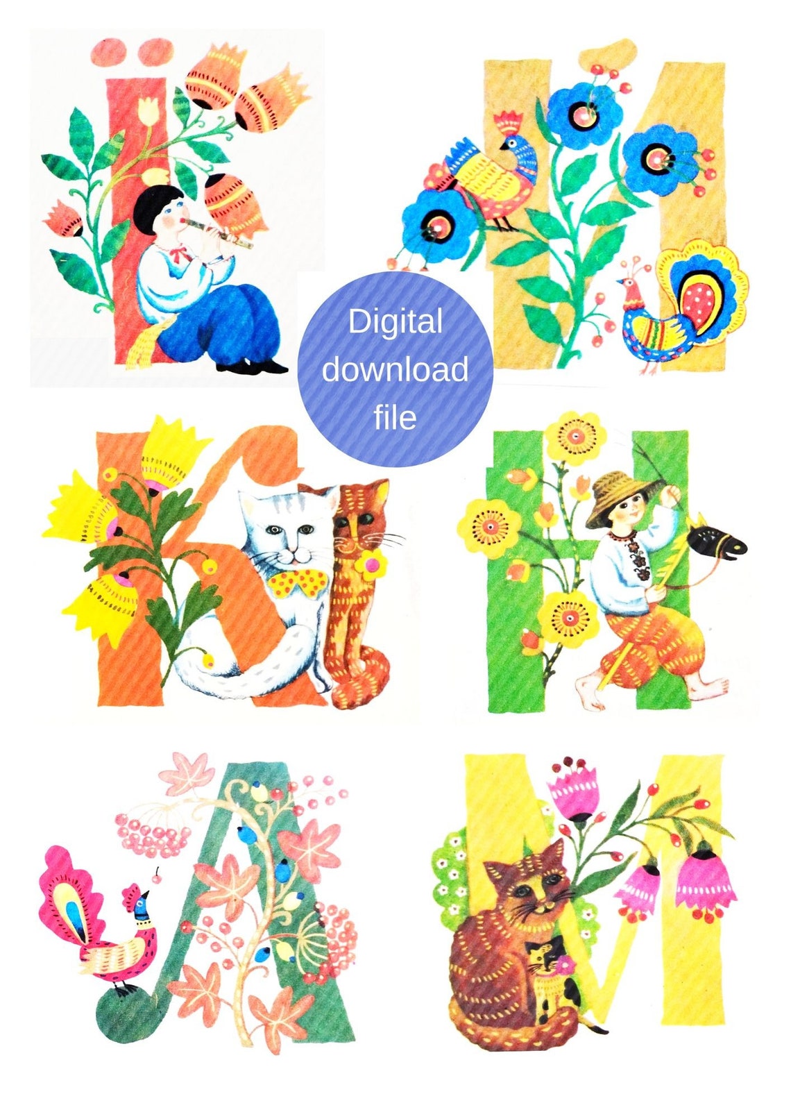 Digital Download File, Ukrainian Alphabet, Ukrainian Alphabet With ...