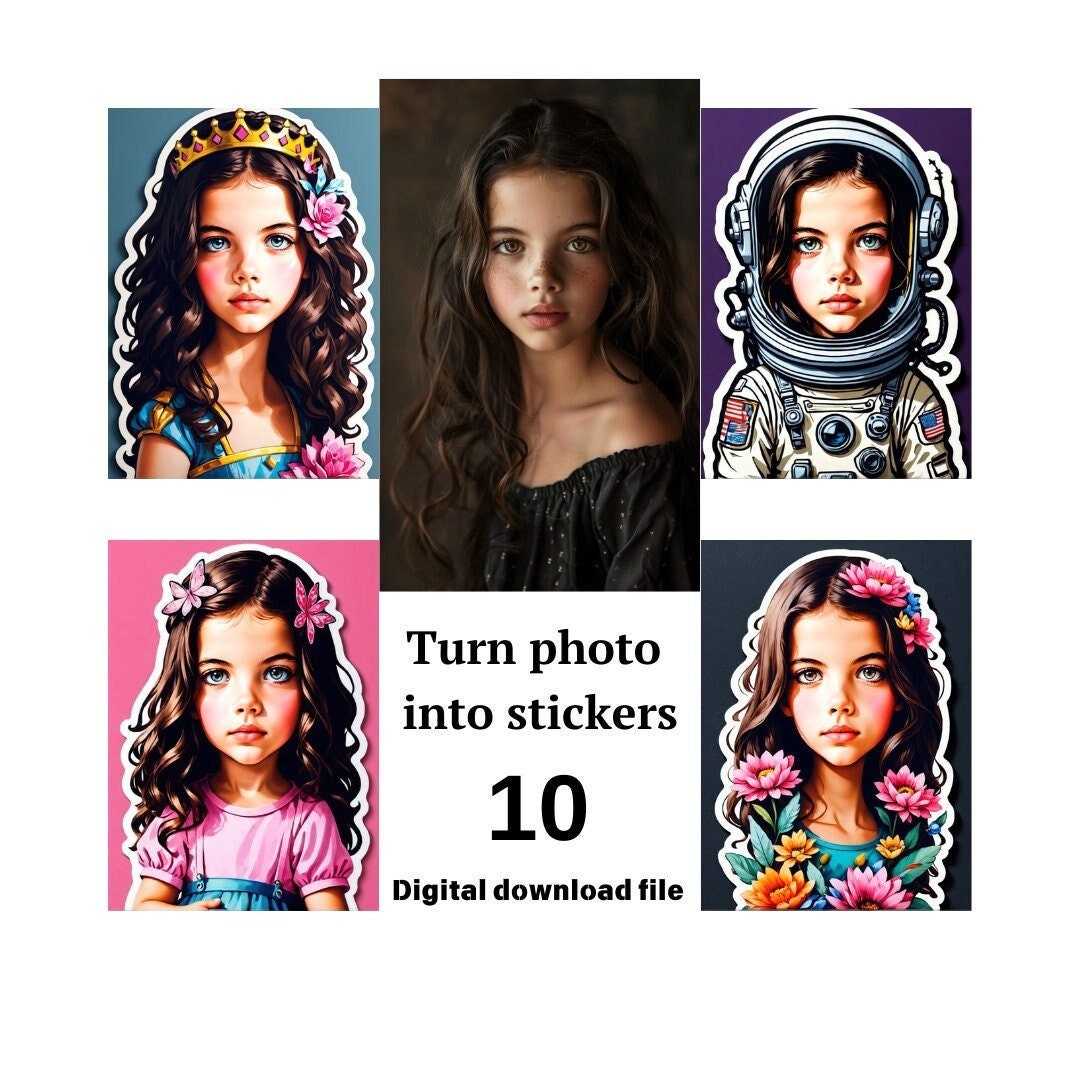 Turn Photo Into Stickers, Sticker Pack, Cartoon Drawing Style ...