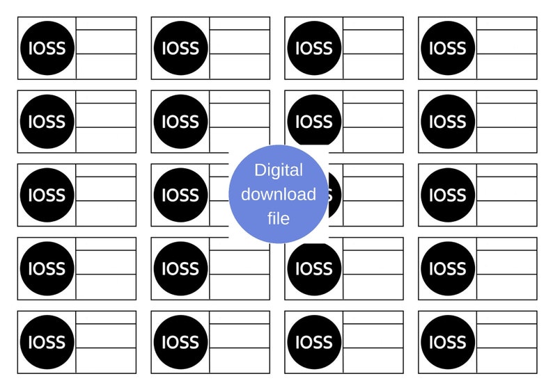 Digital Download File, IOSS Number Blank, Two Different Stickers, A4 ...