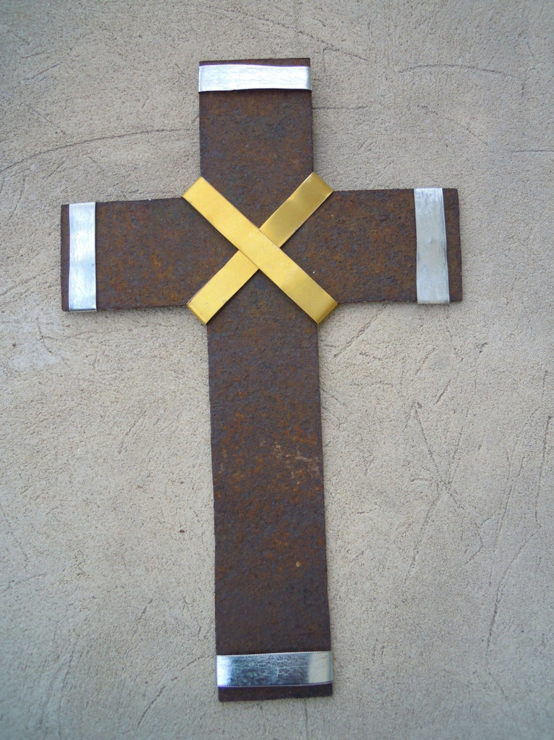 Metal Wall Cross, Rusty Cross - Etsy