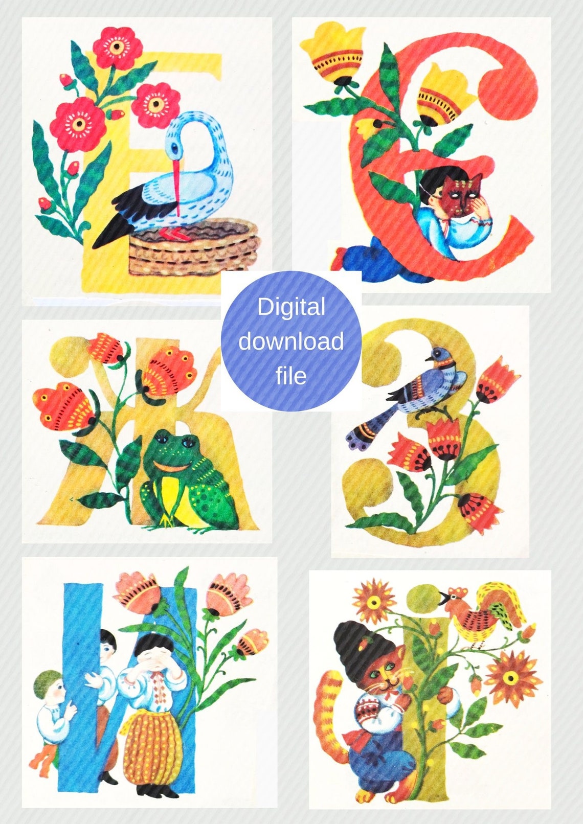 Digital Download File, Ukrainian Alphabet, Ukrainian Alphabet With ...