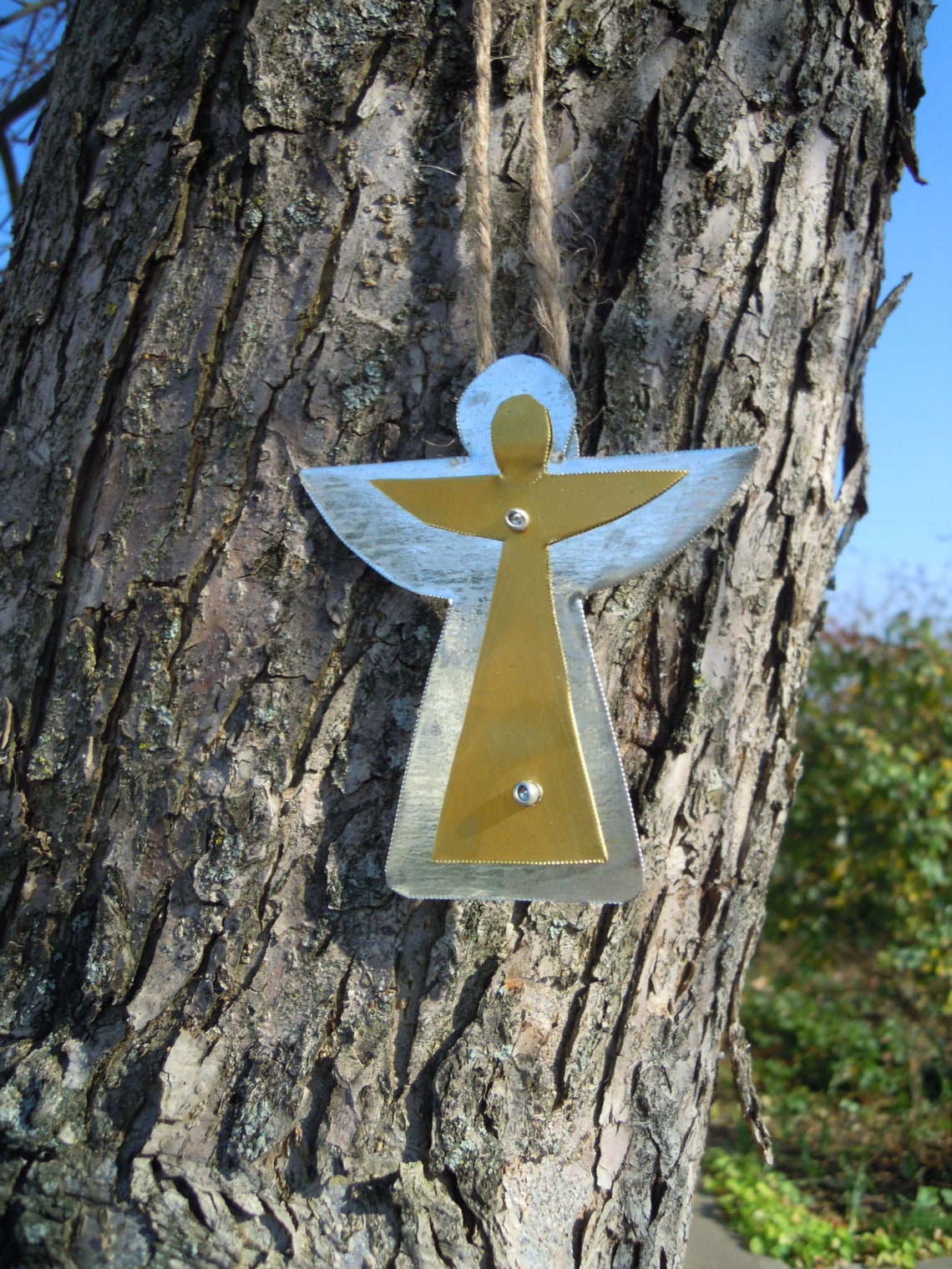 Hanging Metal Angel, Small Metal Angel - Etsy