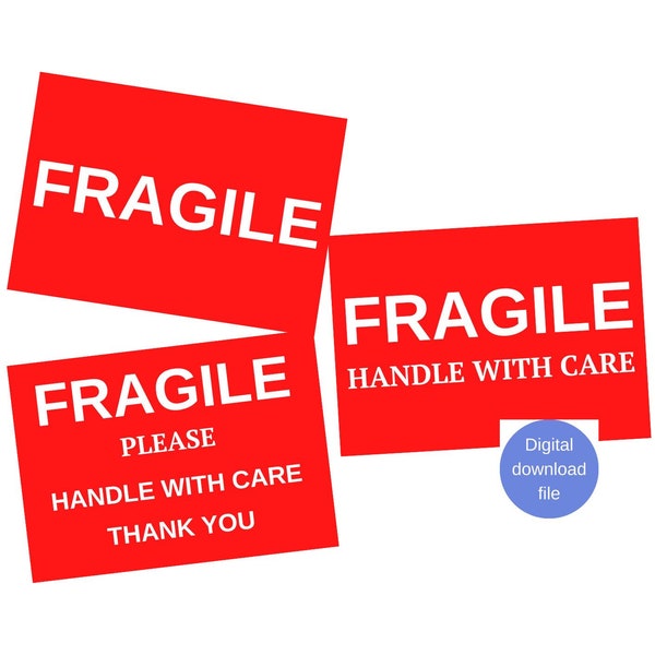 Fragile Stickers - Etsy