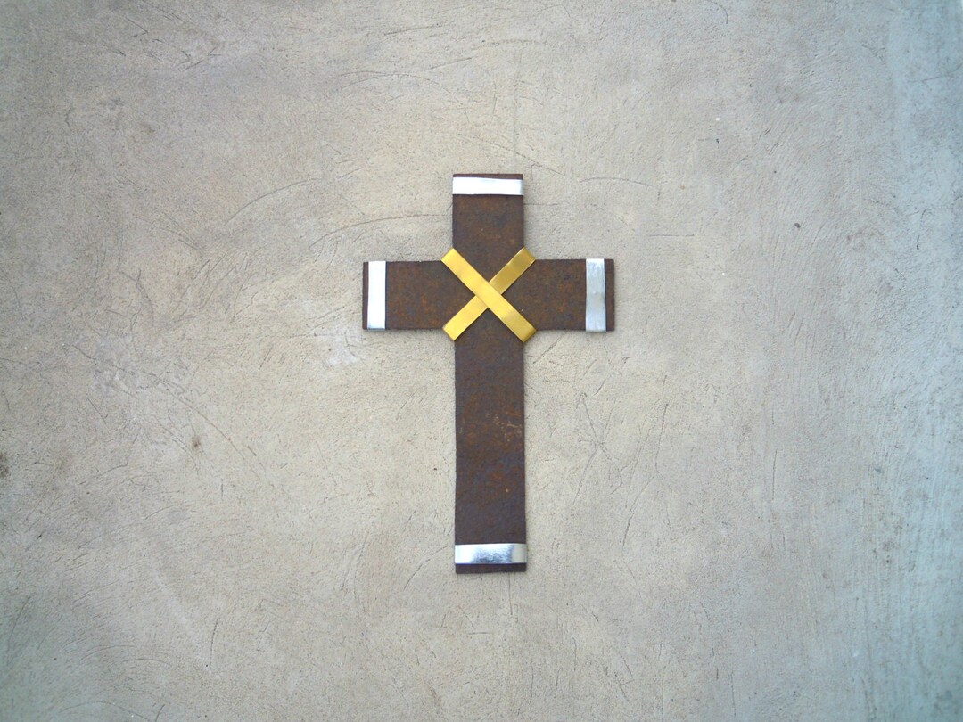 Metal Wall Cross, Rusty Cross - Etsy