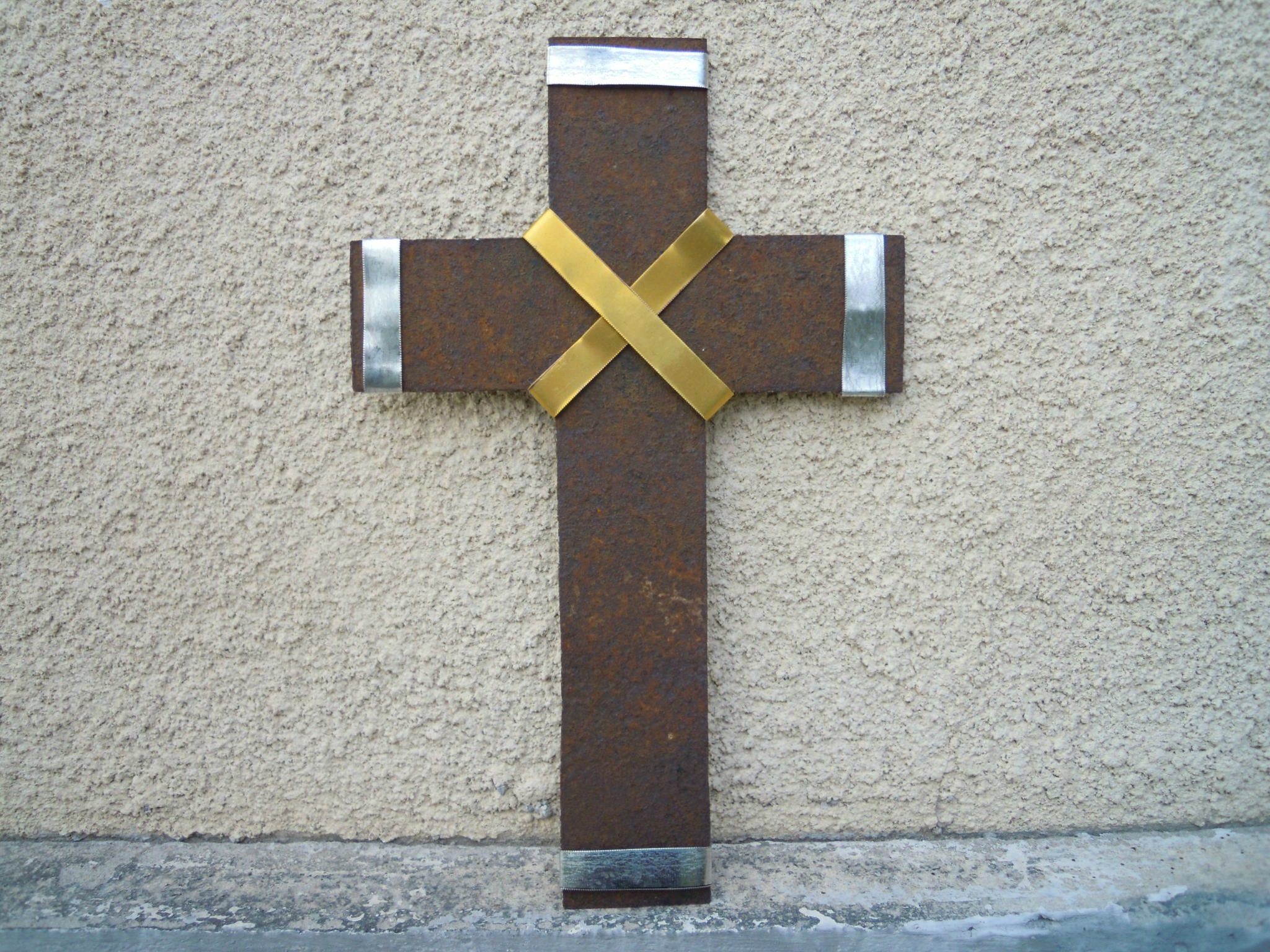 Metal Wall Cross, Rusty Cross - Etsy